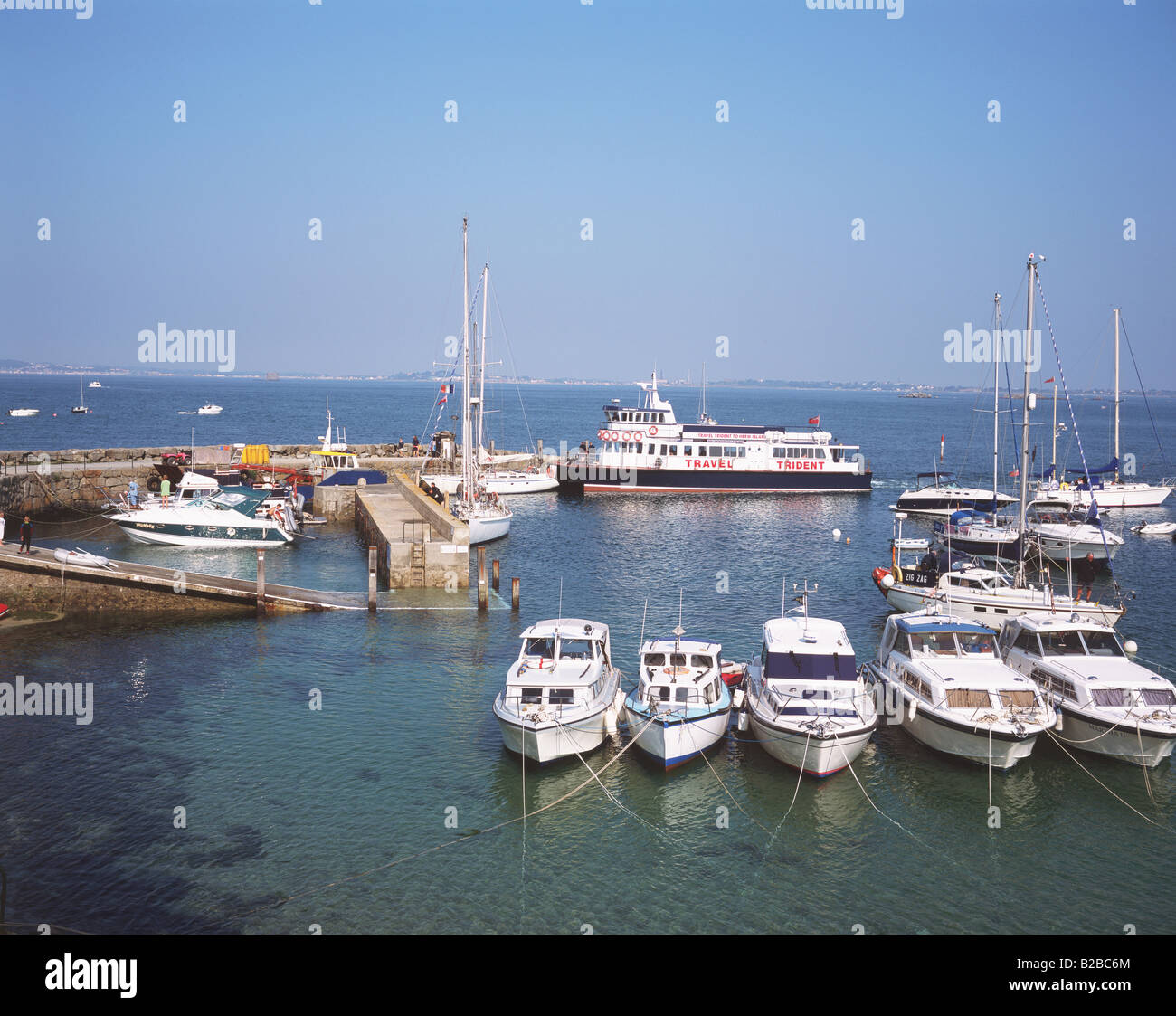 Herm Harbour Herm Channel Islands Stock Photo - Alamy