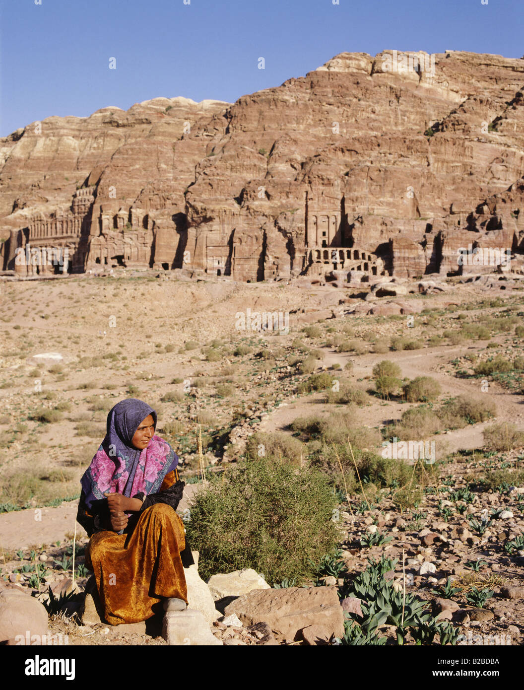 Royal Tombs Petra Jordan Stock Photo - Alamy
