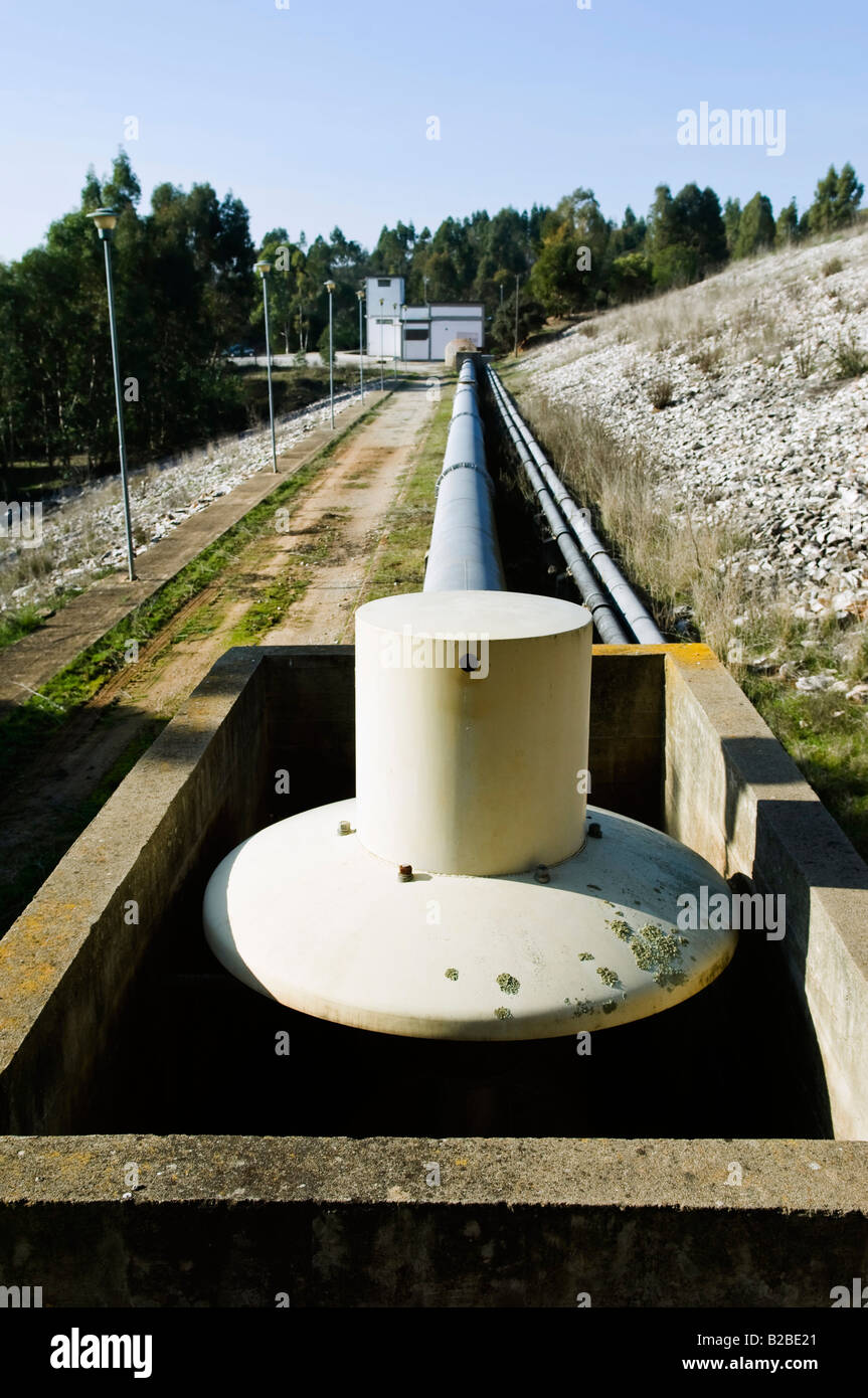 Water lift station and pipework near a dam Stock Photo - Alamy