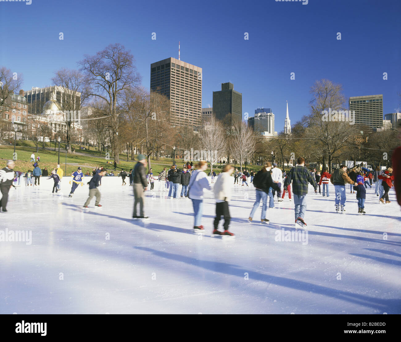 Boston ice skating hi-res stock photography and images - Alamy
