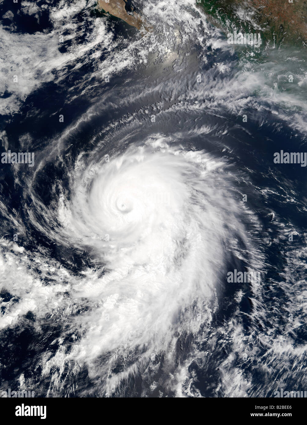 Hurricane Elida off the coast of Mexico in the Pacific Ocean Stock ...