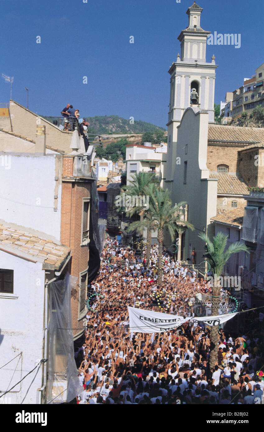 Bunol Tomato Festival Valencia Province Spain Stock Photo - Alamy