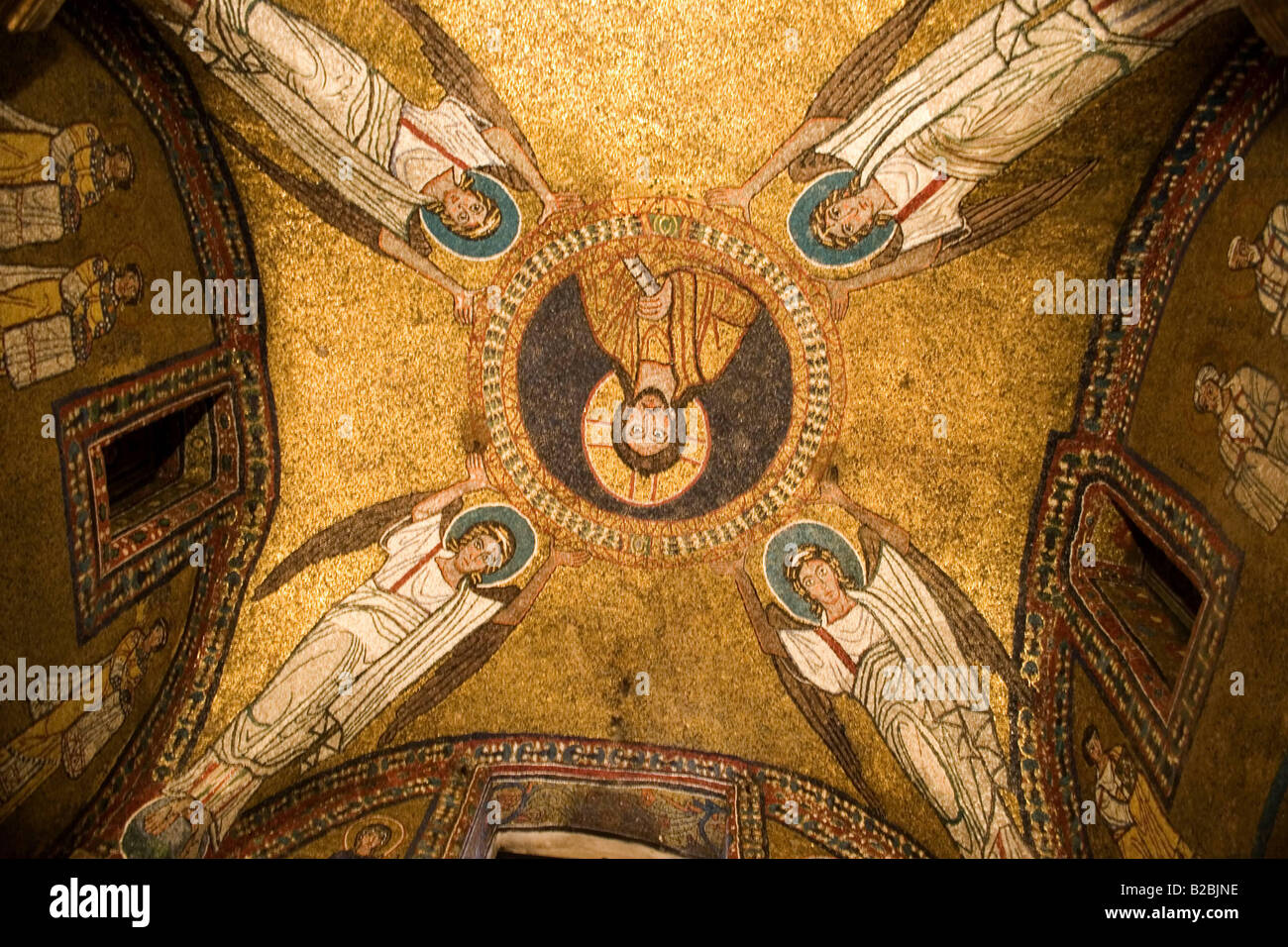 Religious mosaics on church ceiling Rome Italy Stock Photo - Alamy