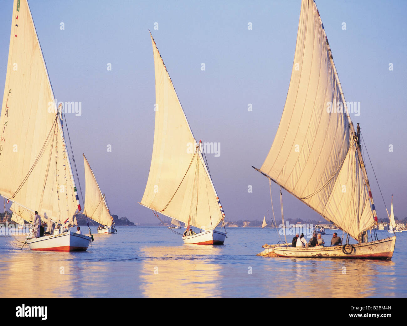 Feluccas on the Nile Egypt Stock Photo - Alamy