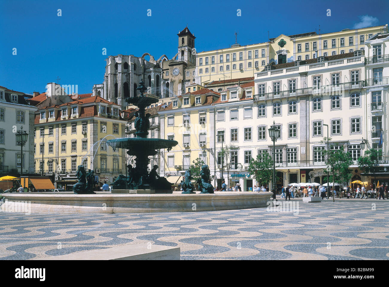 Rossio Square Lisbon Stock Photo - Alamy