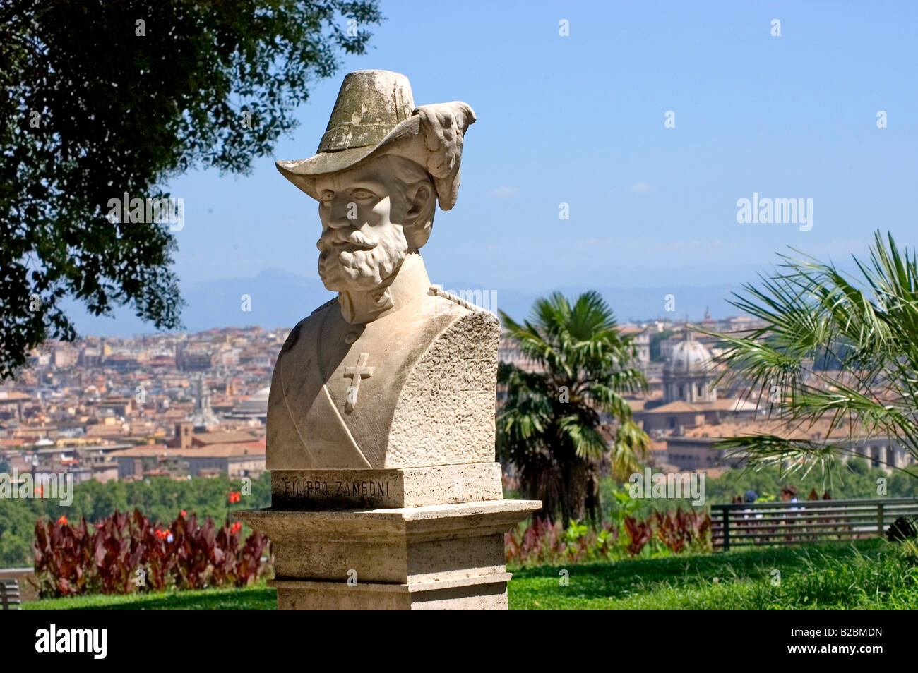 Country Italy City Rome Views from Gianicolo the Janiculum Hill Stock ...