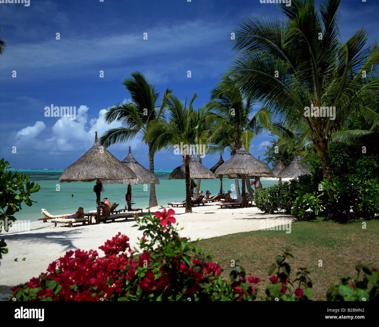 Belle Mare beach Mauritius Stock Photo - Alamy