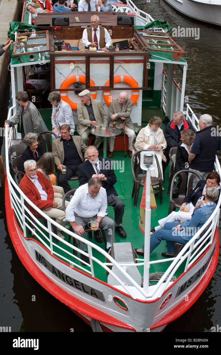 A guided tour boat in Berlin Stock Photo - Alamy