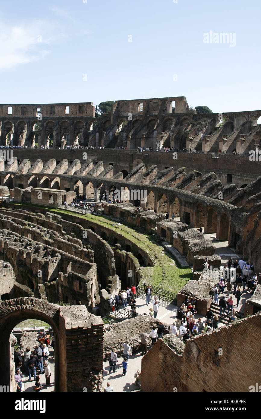 inside the colosseum amphitheatre ruins, rome Stock Photo - Alamy