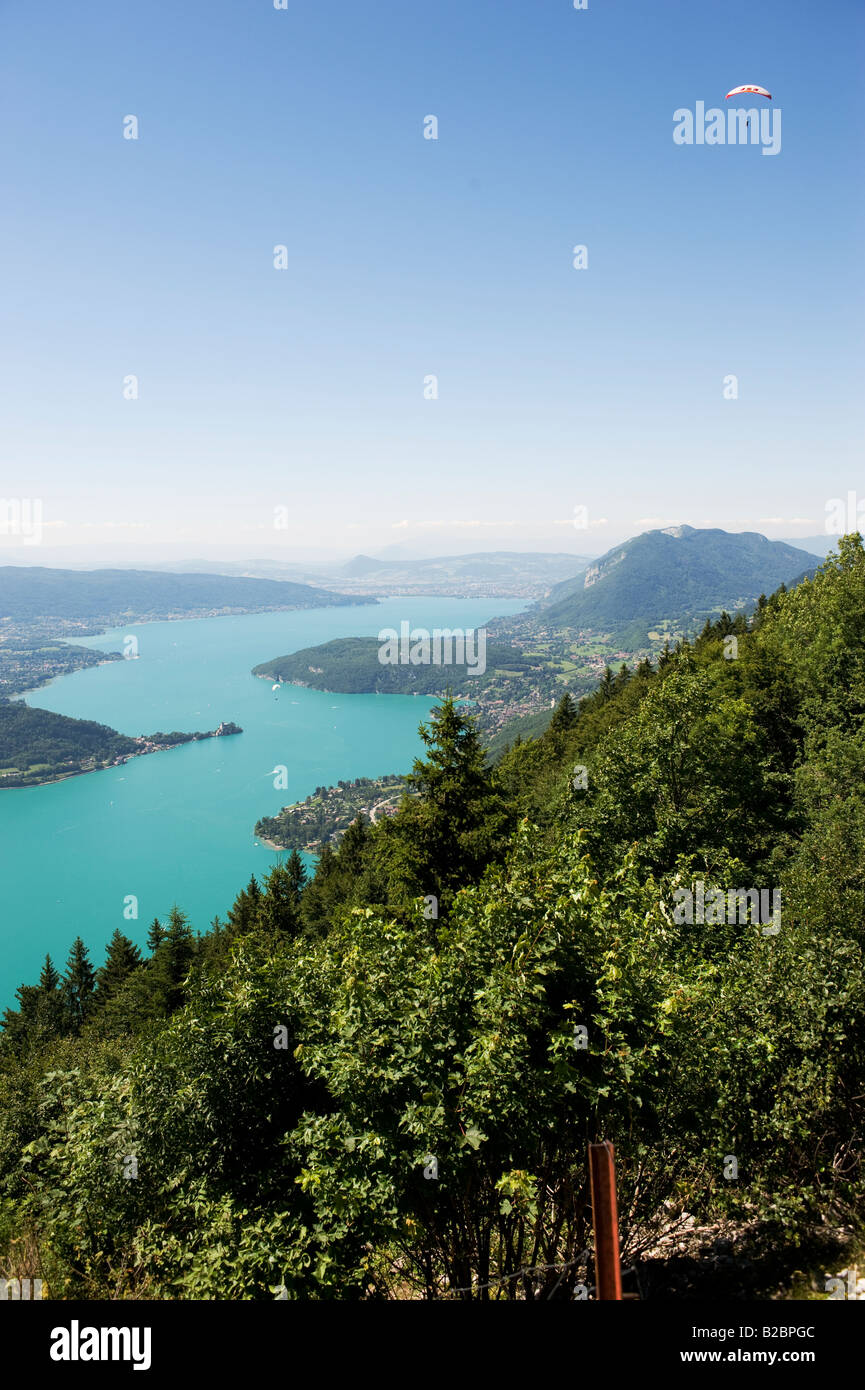 lake annecy from the col de la forclaz haute savoie france Stock Photo ...