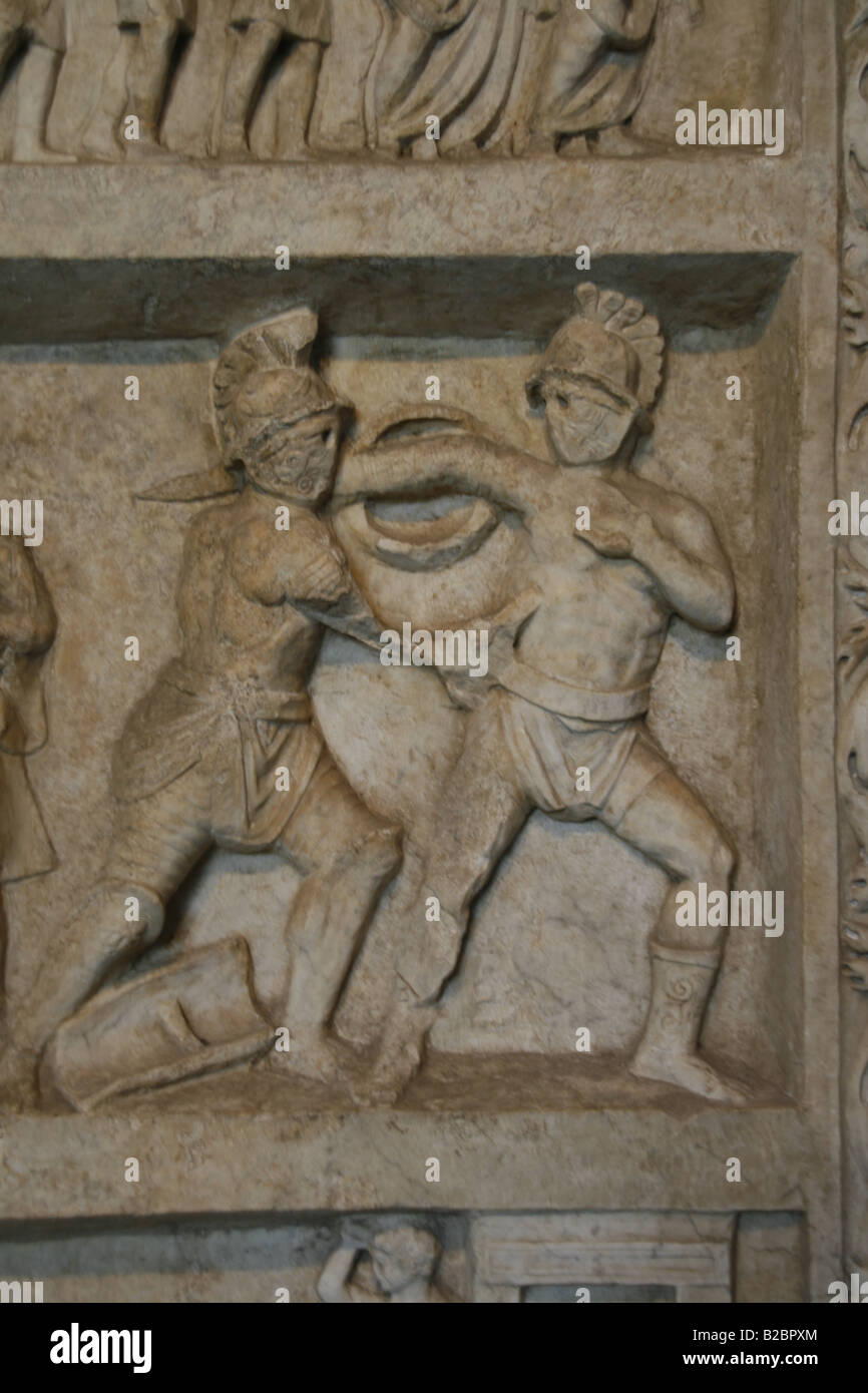 roman relics exhibition at colosseum in rome italy Stock Photo - Alamy