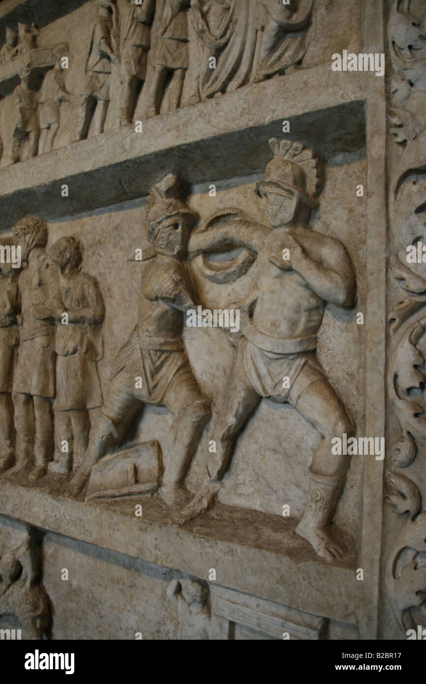roman relics exhibition at colosseum in rome italy Stock Photo - Alamy