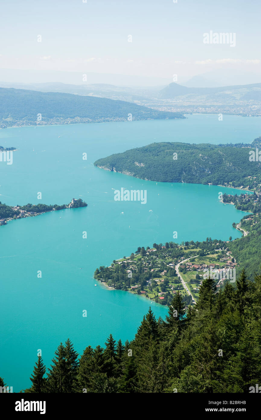 lake annecy from the col de la forclaz haute savoie france Stock Photo ...