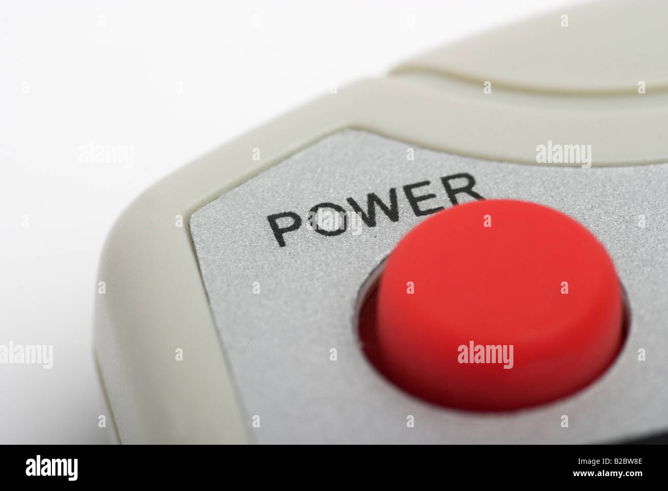 Power button on remote control Stock Photo - Alamy