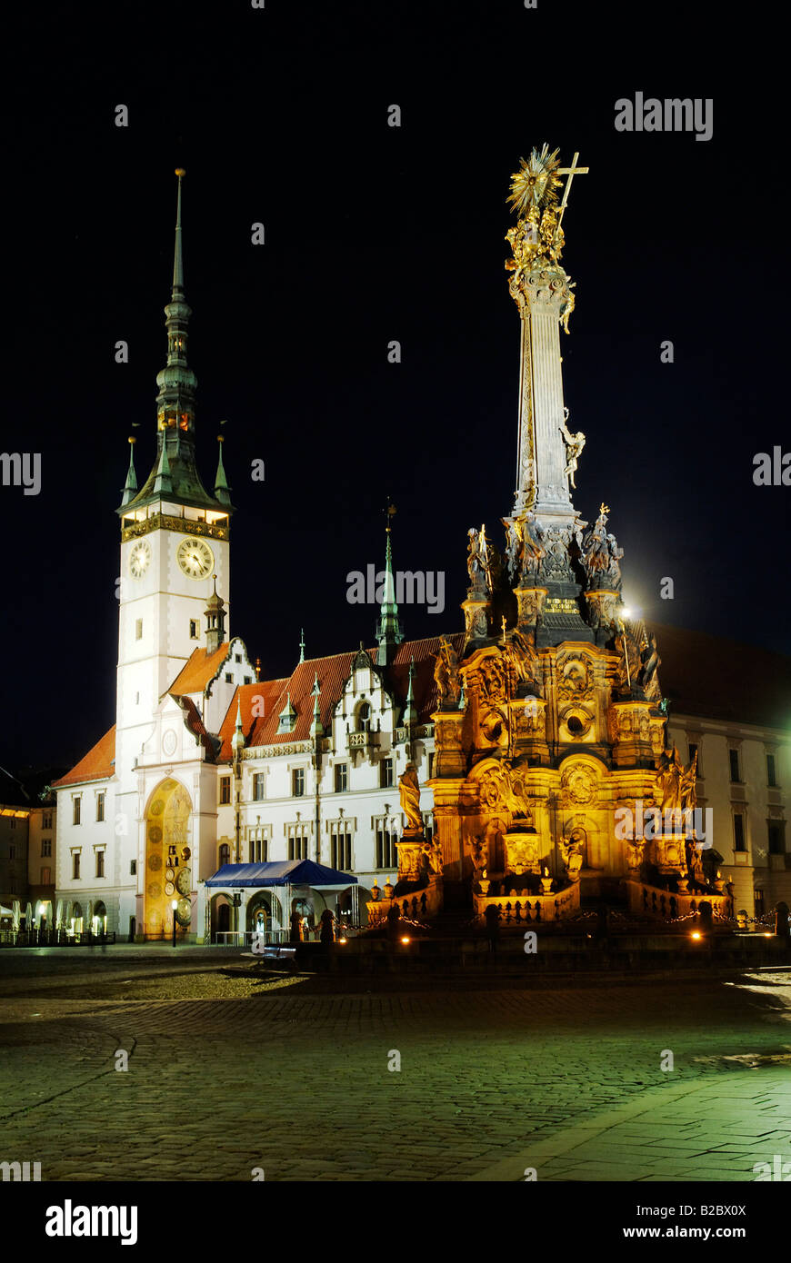 Olomouc city centre with the Holy Trinity Column, a UNESCO World ...