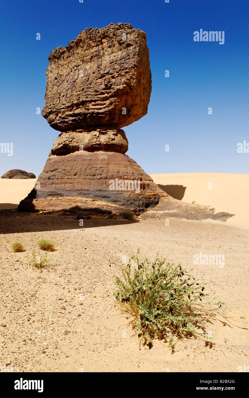Rock, stone formation in Tin Akachaker, Tassili du Hoggar, Wilaya ...