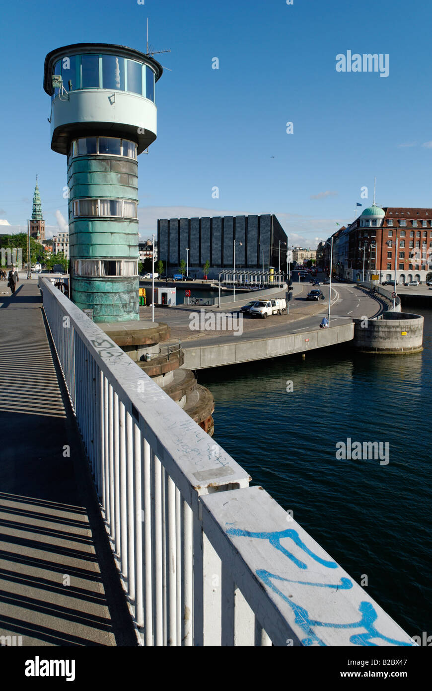 Control tower of the Knippelbro Lift Bridge, Copenhagen, Denmark ...