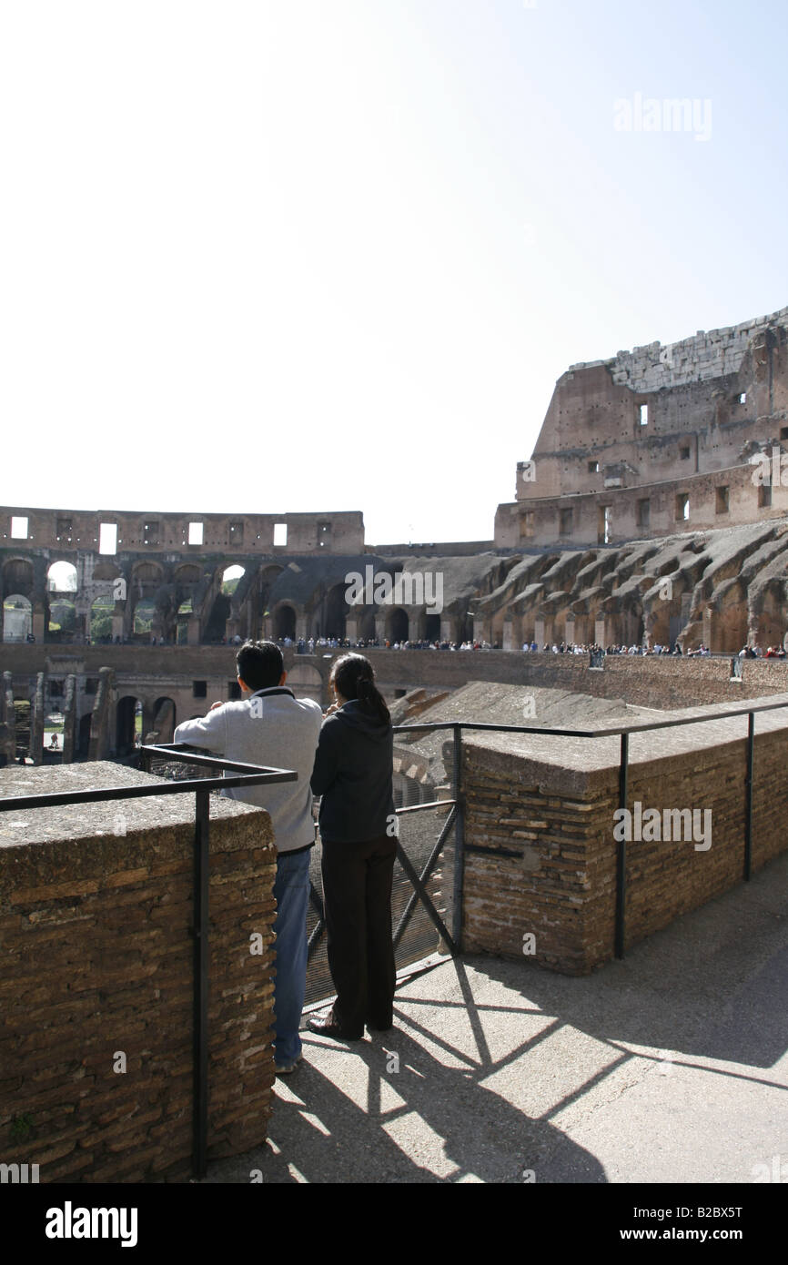 inside the colosseum amphitheatre ruins, rome Stock Photo - Alamy