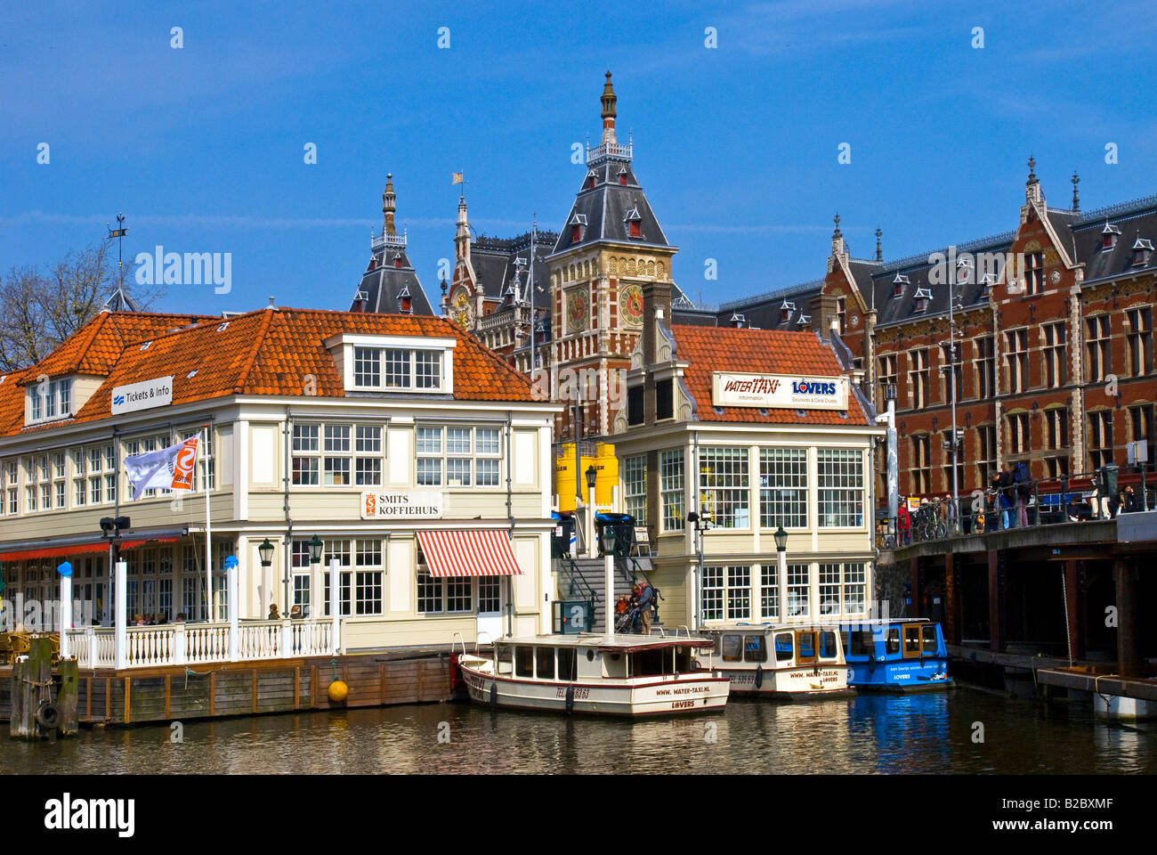 Train station and station square, Stationsplein, with port and ...