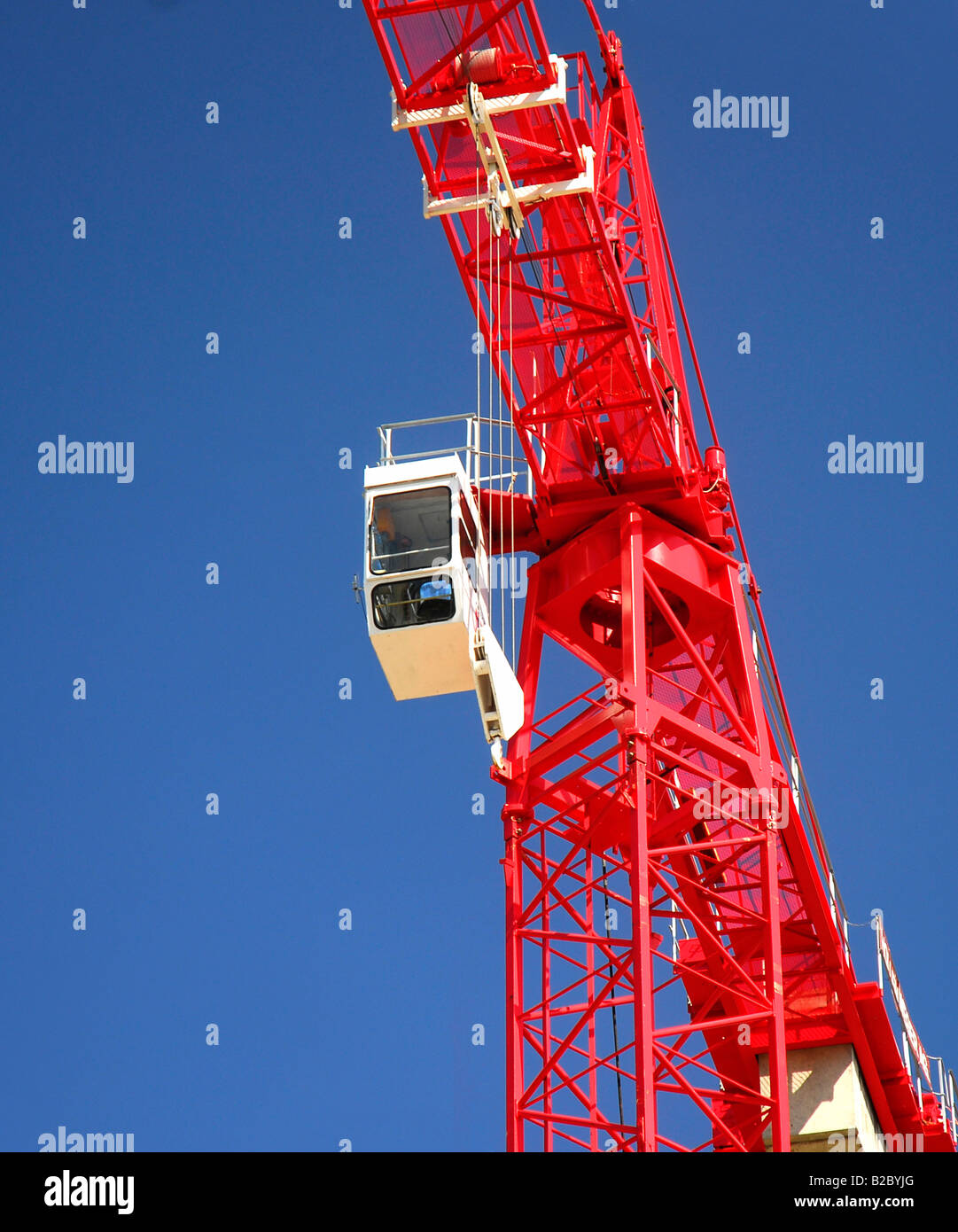 Construction crane, red Stock Photo - Alamy