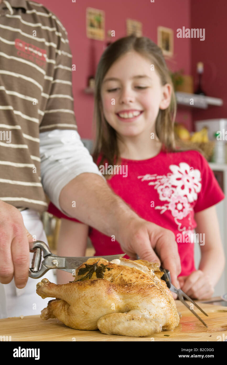 Father and daughter cooking together Stock Photo - Alamy