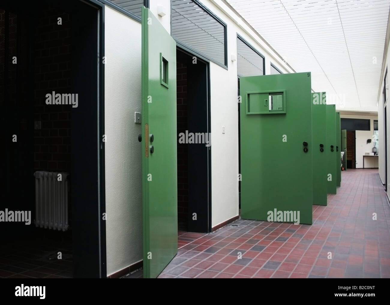 Empty collection cells in an imprisonment office, Berlin, Germany ...