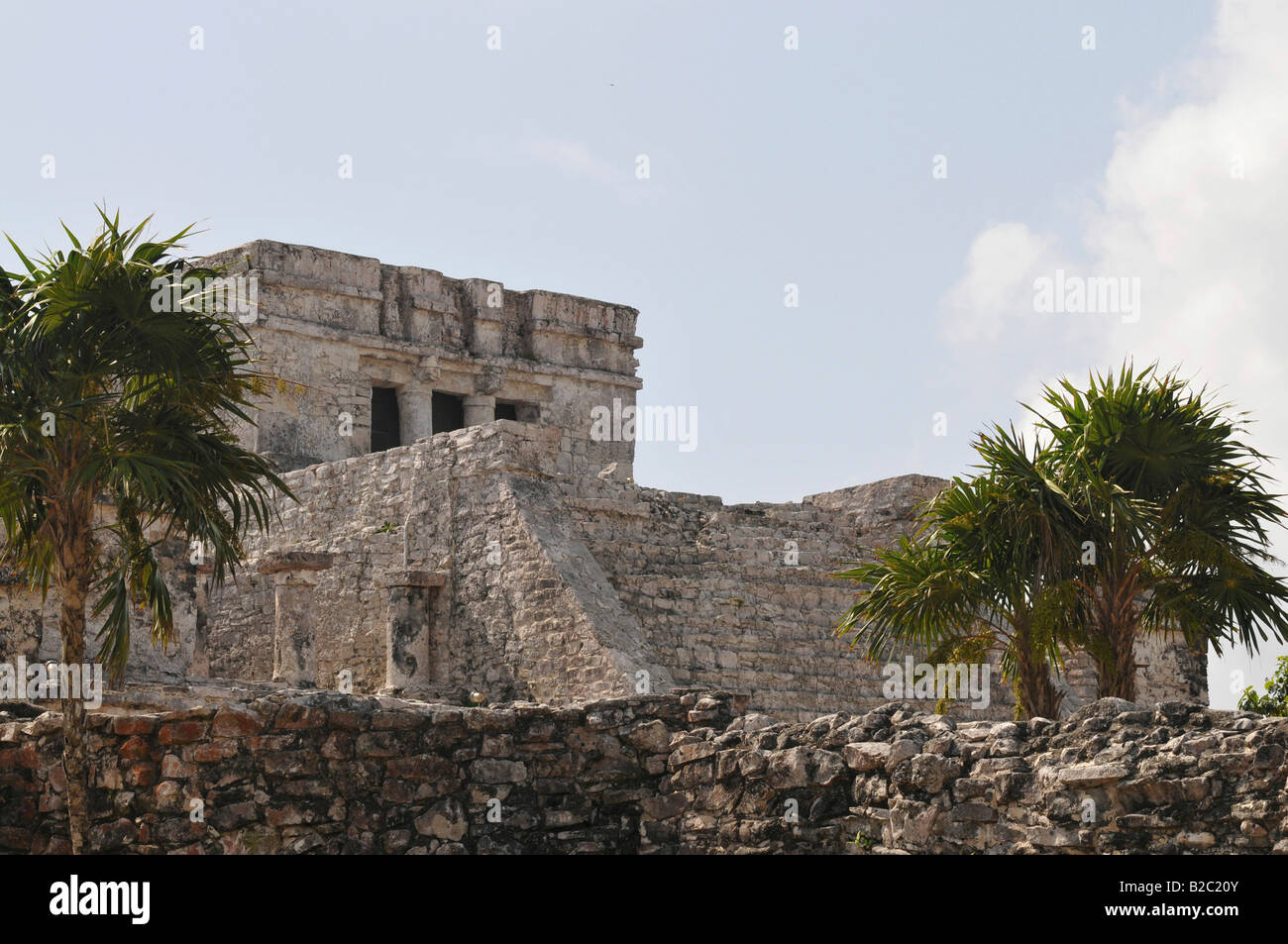 The Castle, El Castillo, Tulum, Mayan archaeological excavation ...
