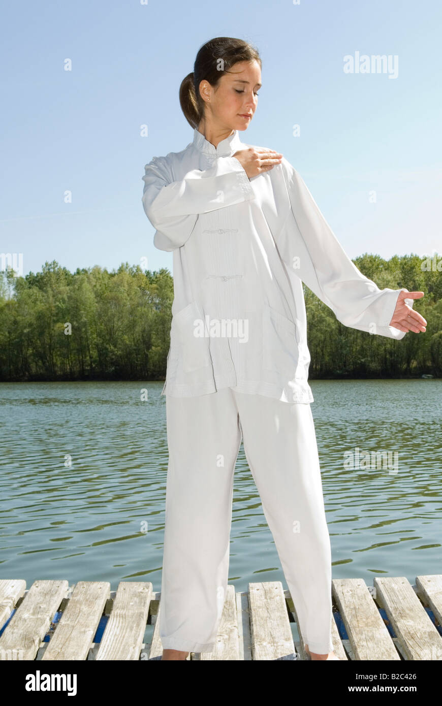 Tai Chi, warm up, Yin-meridian, Yang-meridian Stock Photo - Alamy
