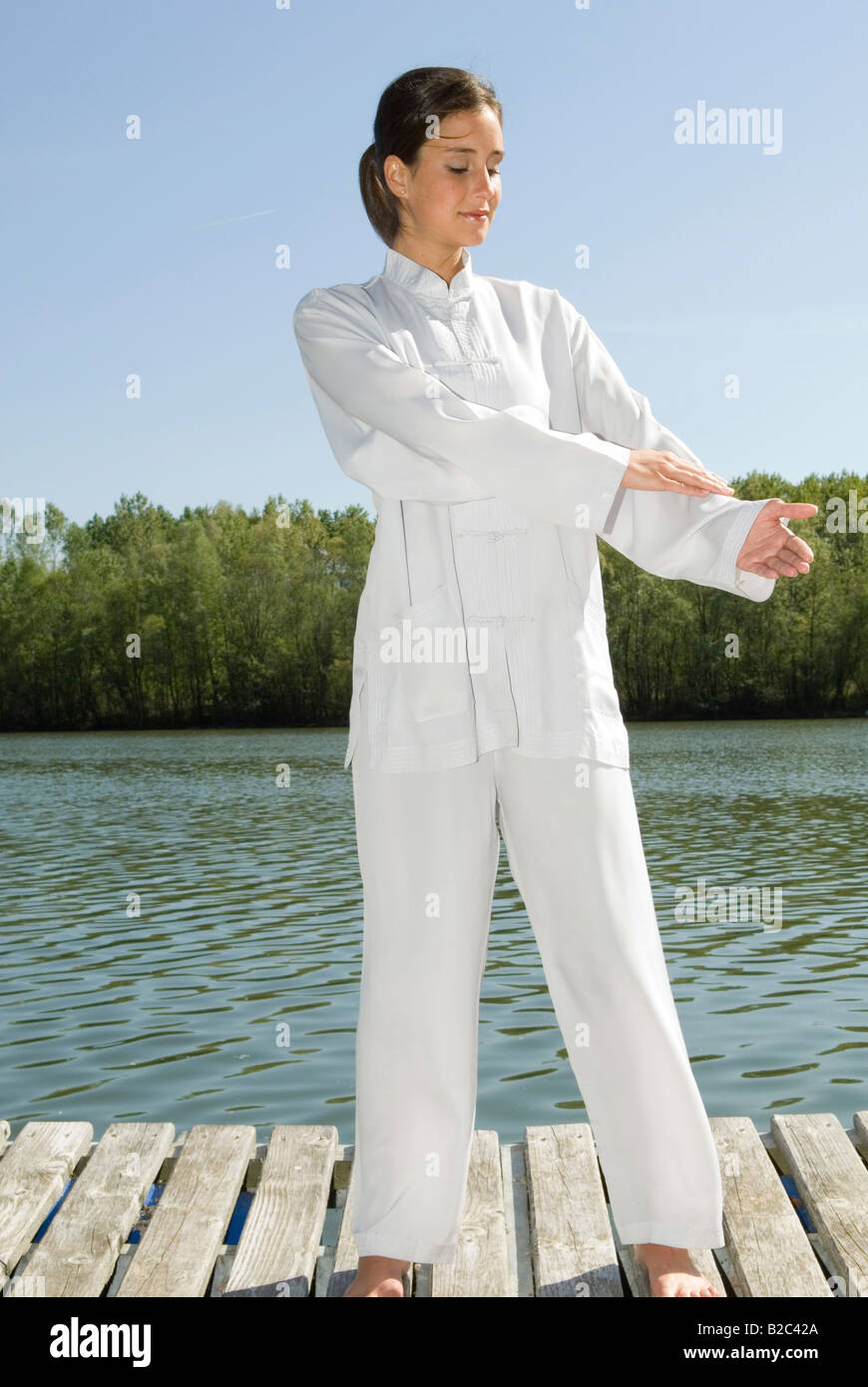 Tai Chi, warm up, Yin-meridian, Yang-meridian Stock Photo - Alamy