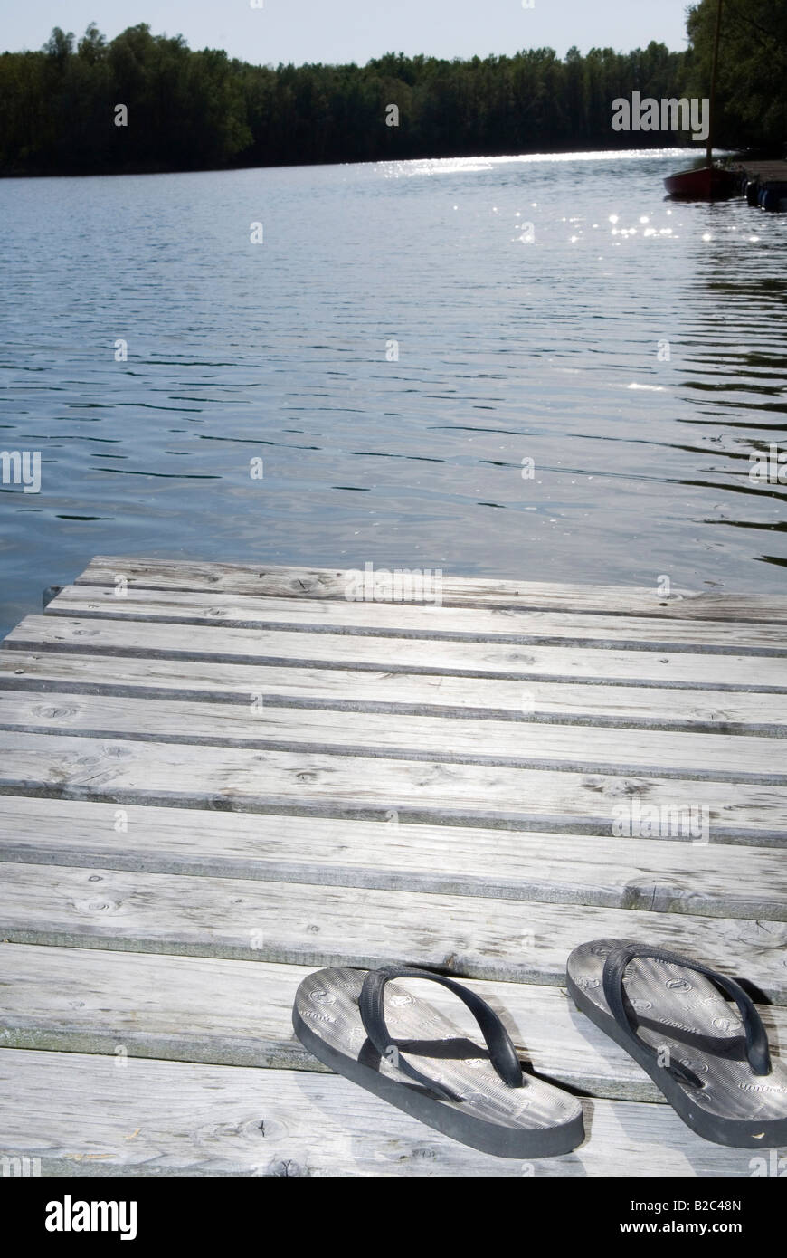 flip-flops on a footbridge Stock Photo - Alamy