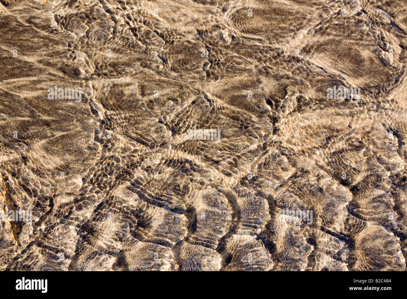 Patterns in the sand made by flowing water, beach, Atlantic Stock Photo ...