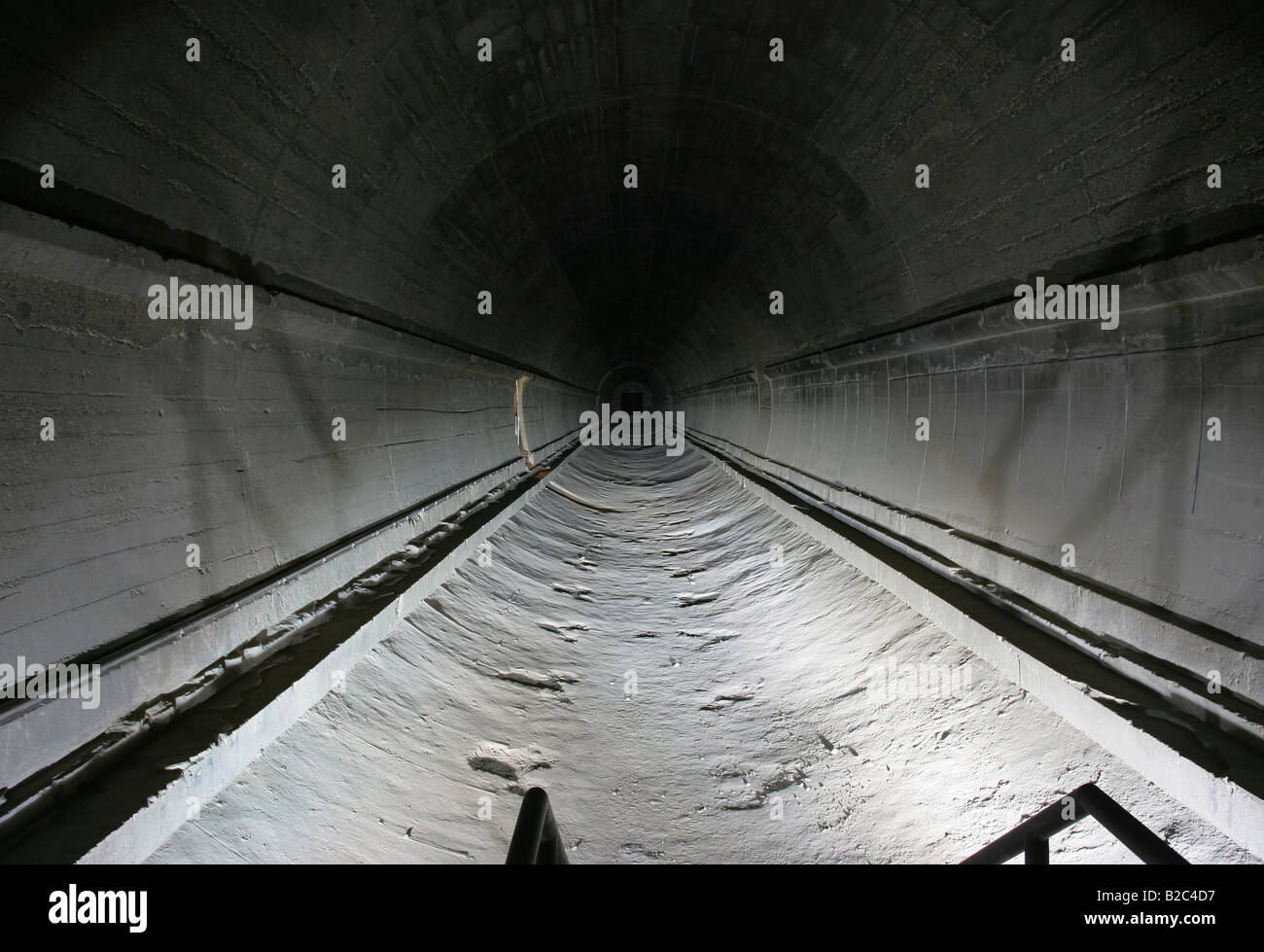 View of a reconstructed tunnel in the former Marienthal government ...