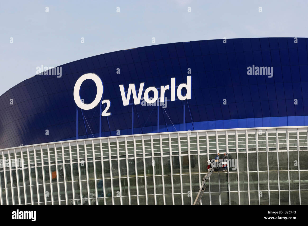 Facade work on the O2 World building, Berlin, Germany, Europe Stock ...
