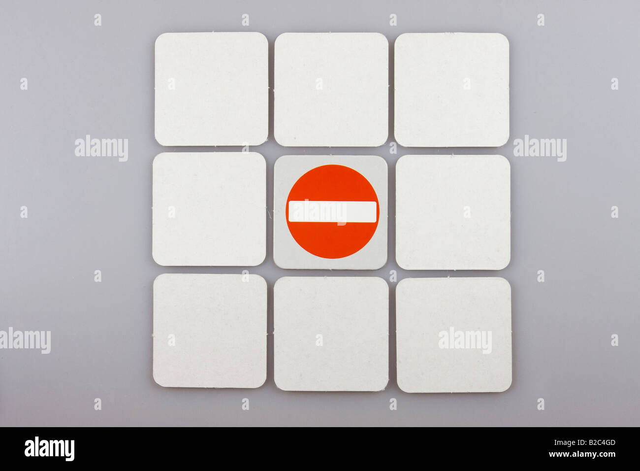 No entry symbolic road hi-res stock photography and images - Alamy