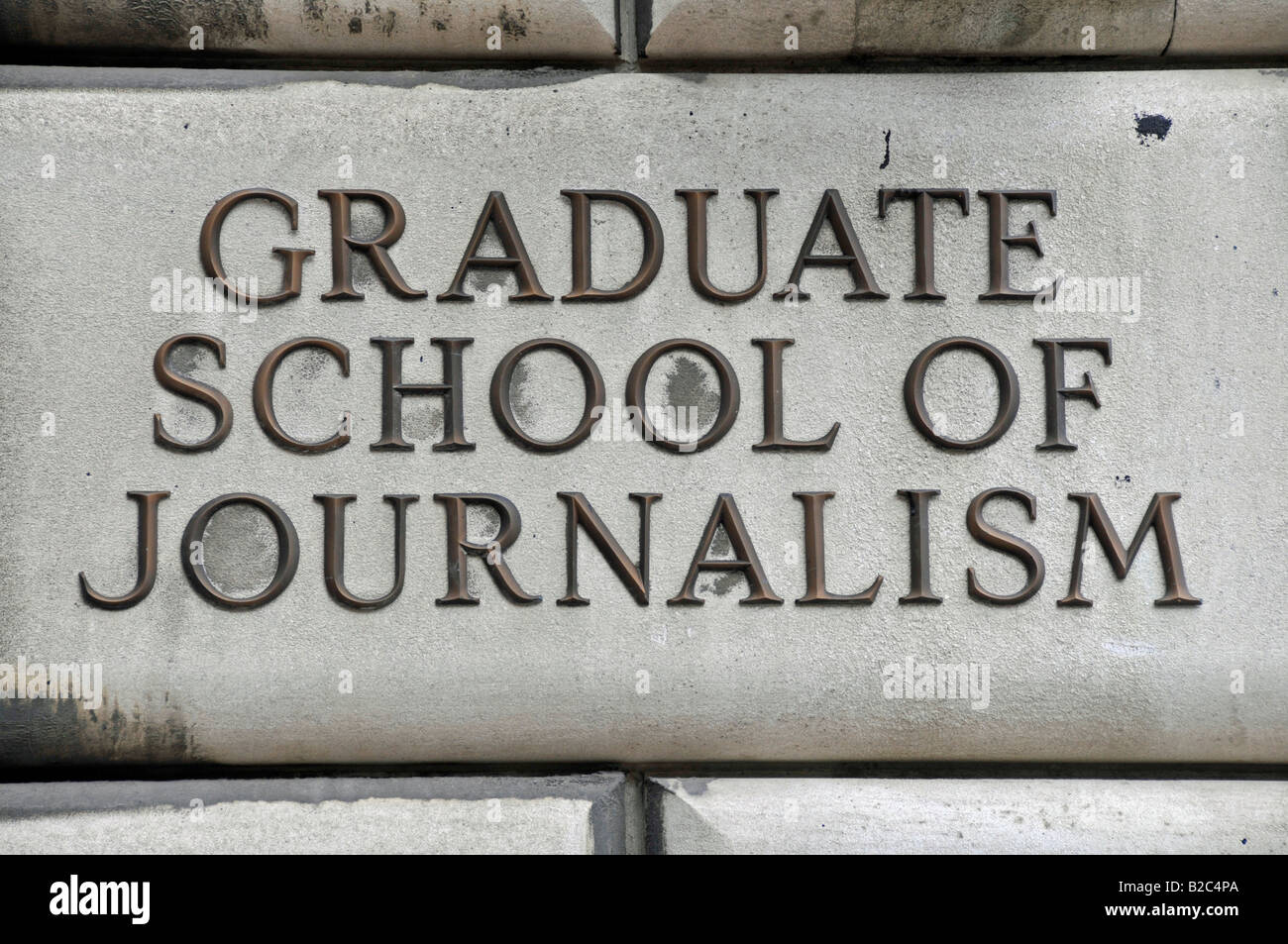 Sign for the Graduate School of Journalism, Columbia University ...