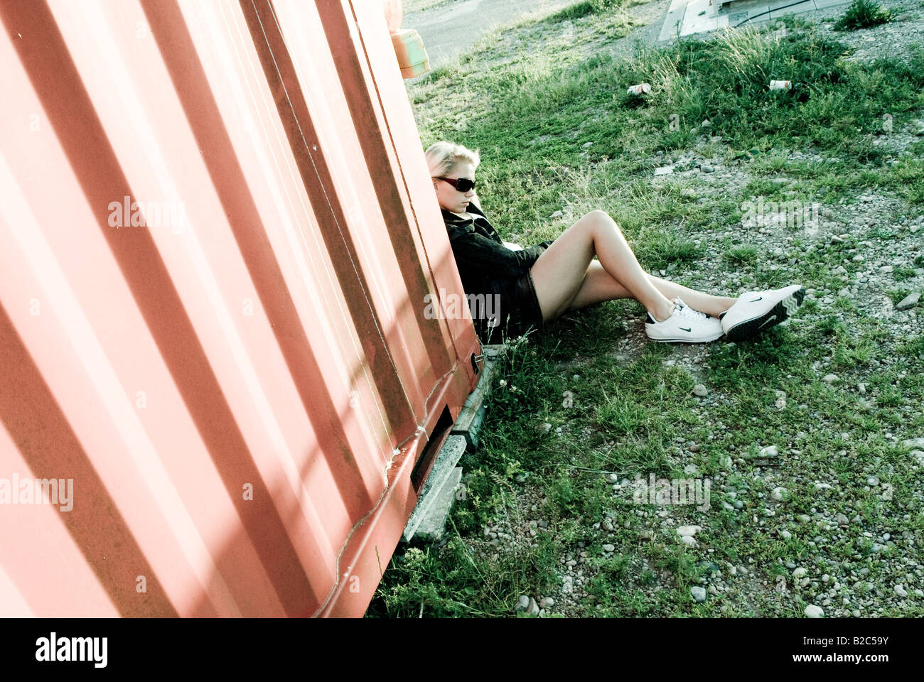 Drug addicted women lying beside hi-res stock photography and images ...