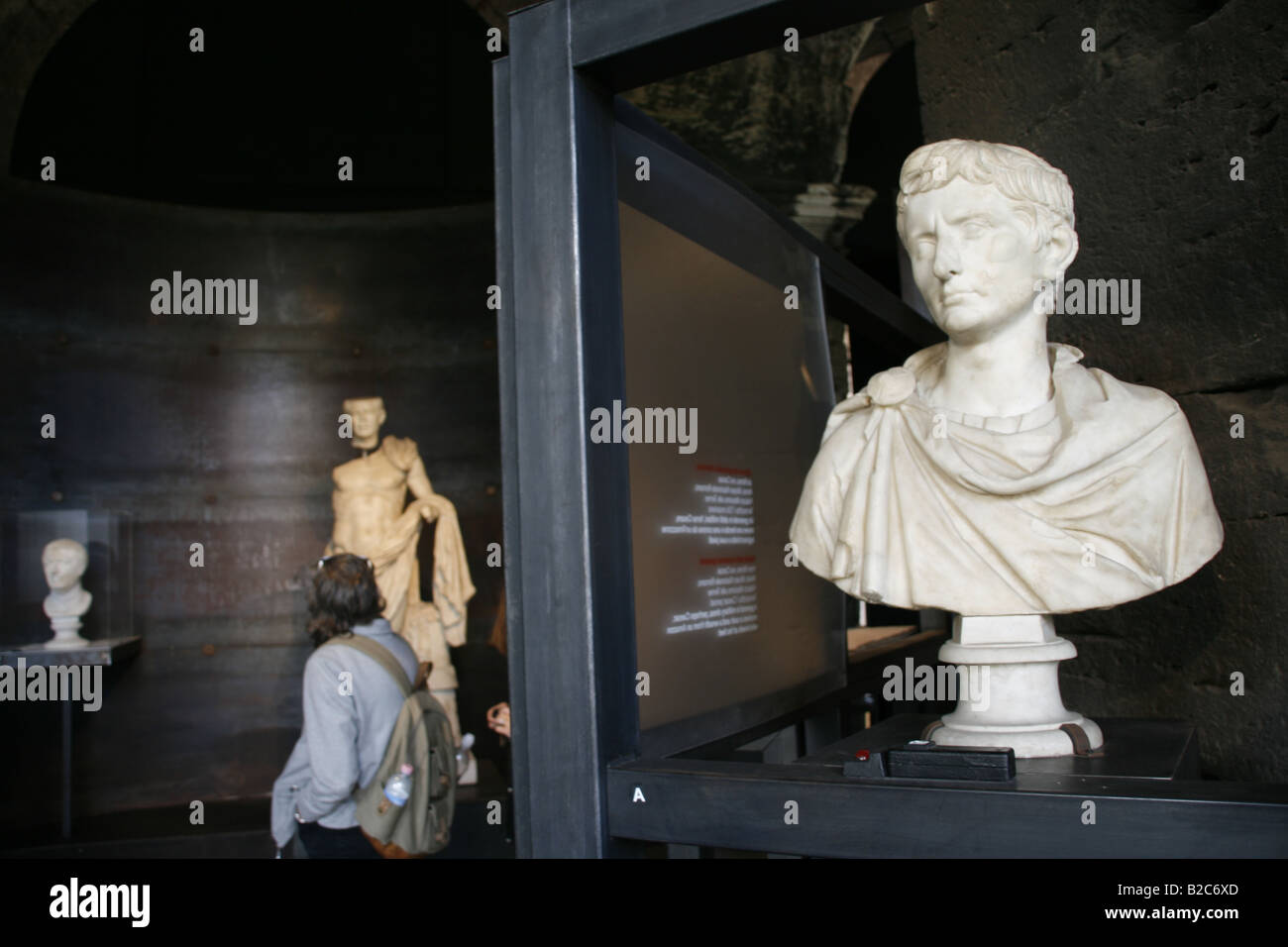 roman relics exhibition at colosseum in rome italy Stock Photo - Alamy