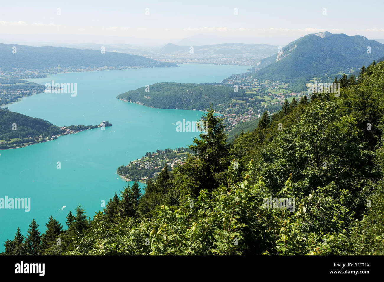 lake annecy from the col de la forclaz haute savoie france Stock Photo ...