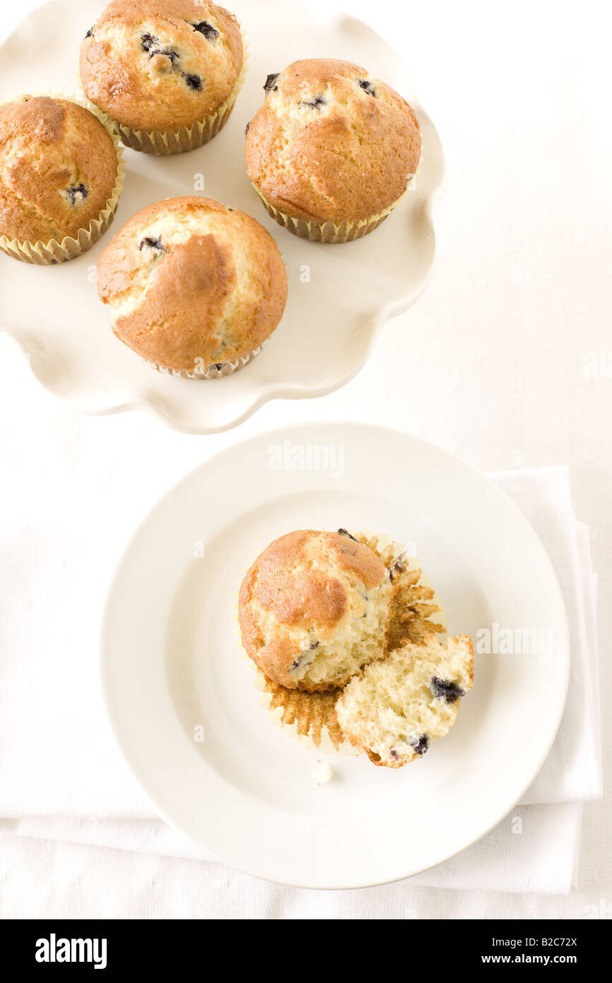 A plate of Blueberry muffins Stock Photo - Alamy