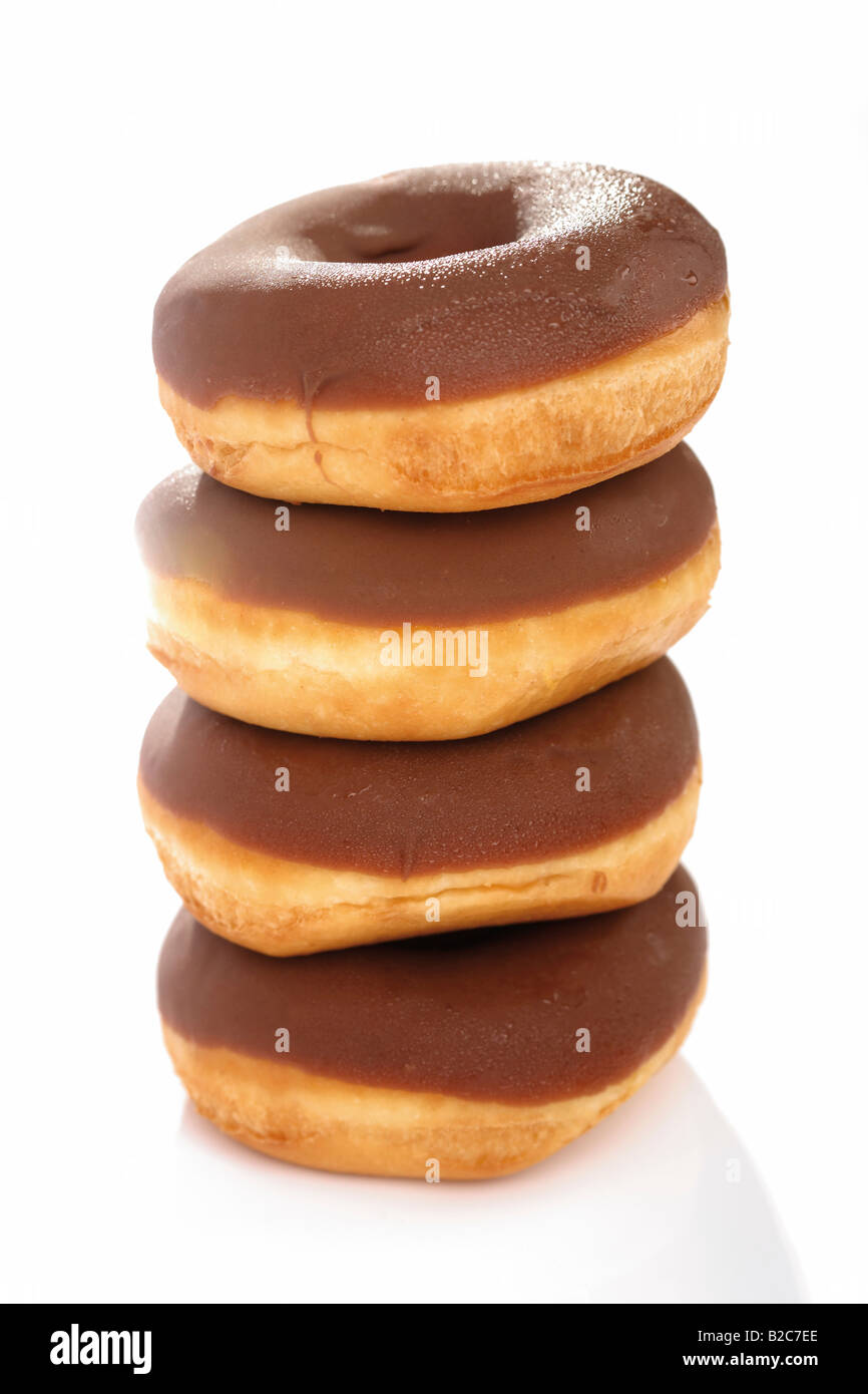 Donuts with milk chocolate coating Stock Photo - Alamy
