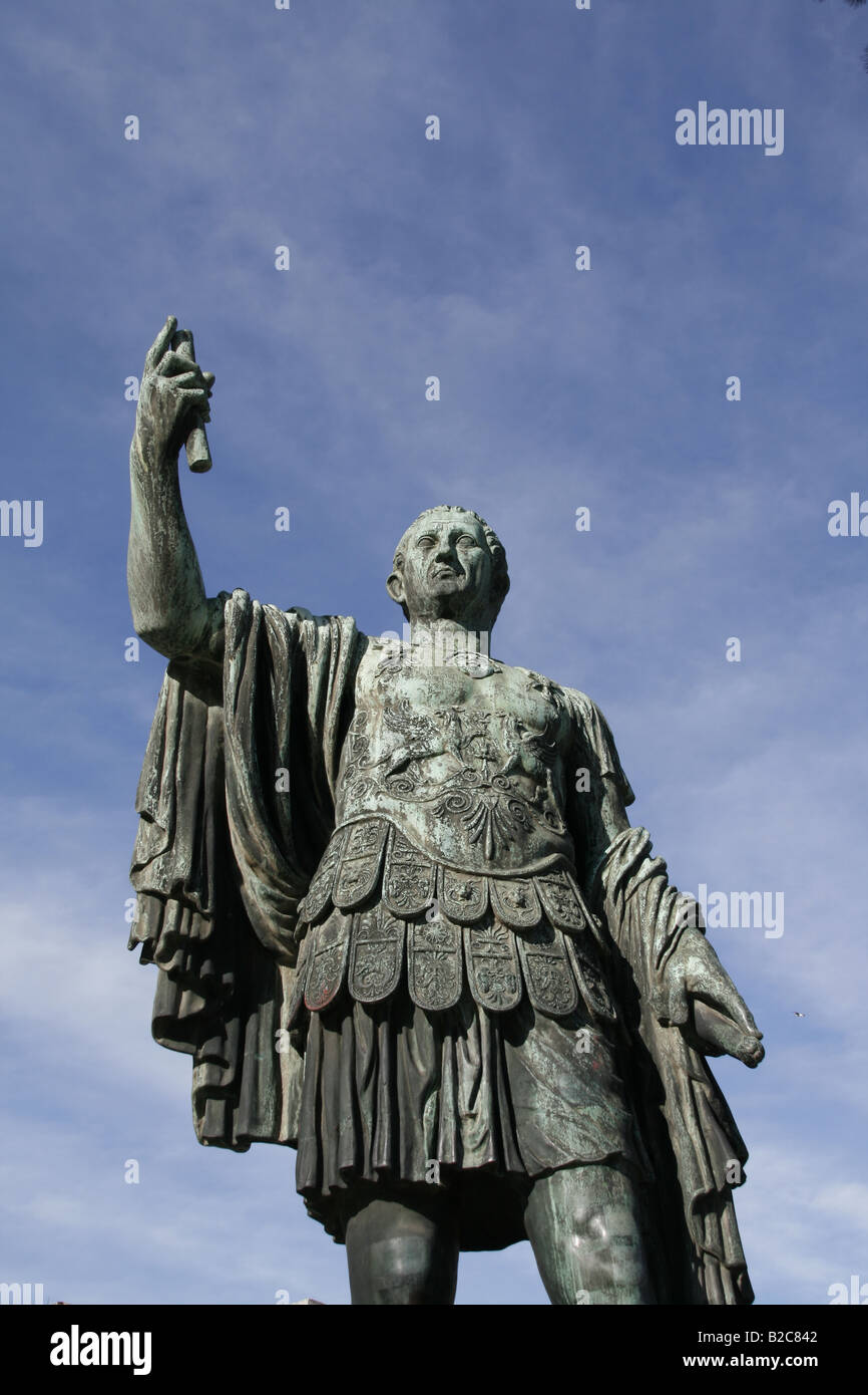 emperor trajan statue by theTrajan Forum Rome Stock Photo - Alamy