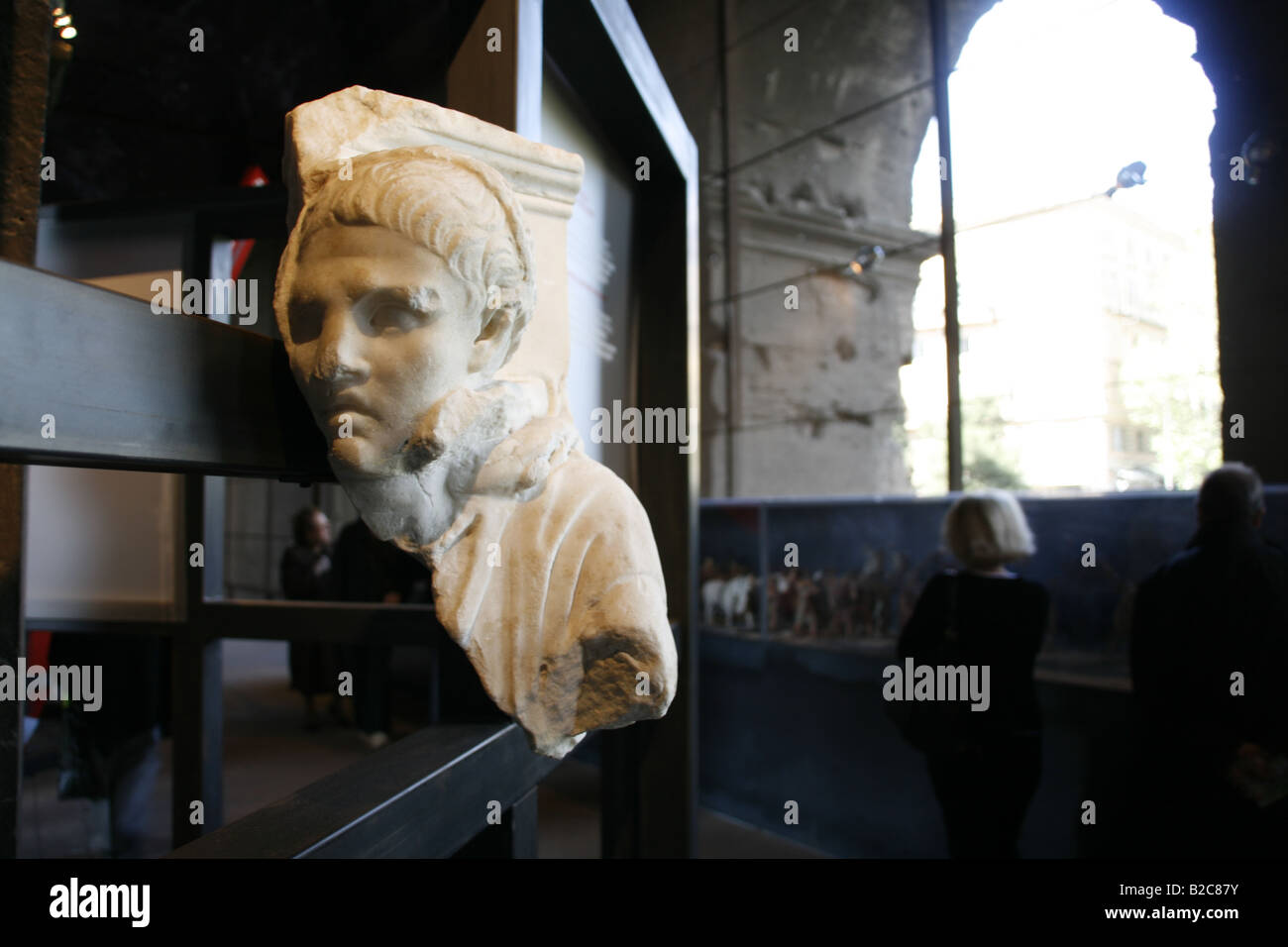 roman relics exhibition at colosseum in rome italy Stock Photo - Alamy