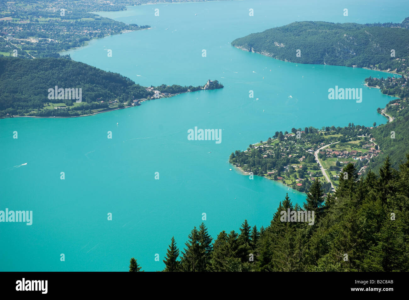 lake annecy from the col de la forclaz haute savoie france Stock Photo ...