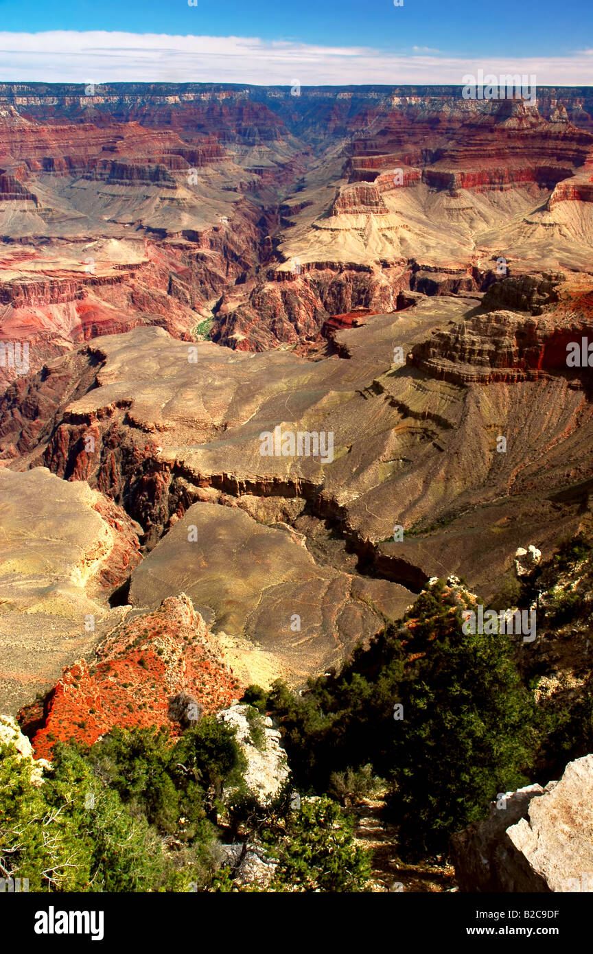 View from the South Rim of the Grand Canyon Arizona Stock Photo - Alamy