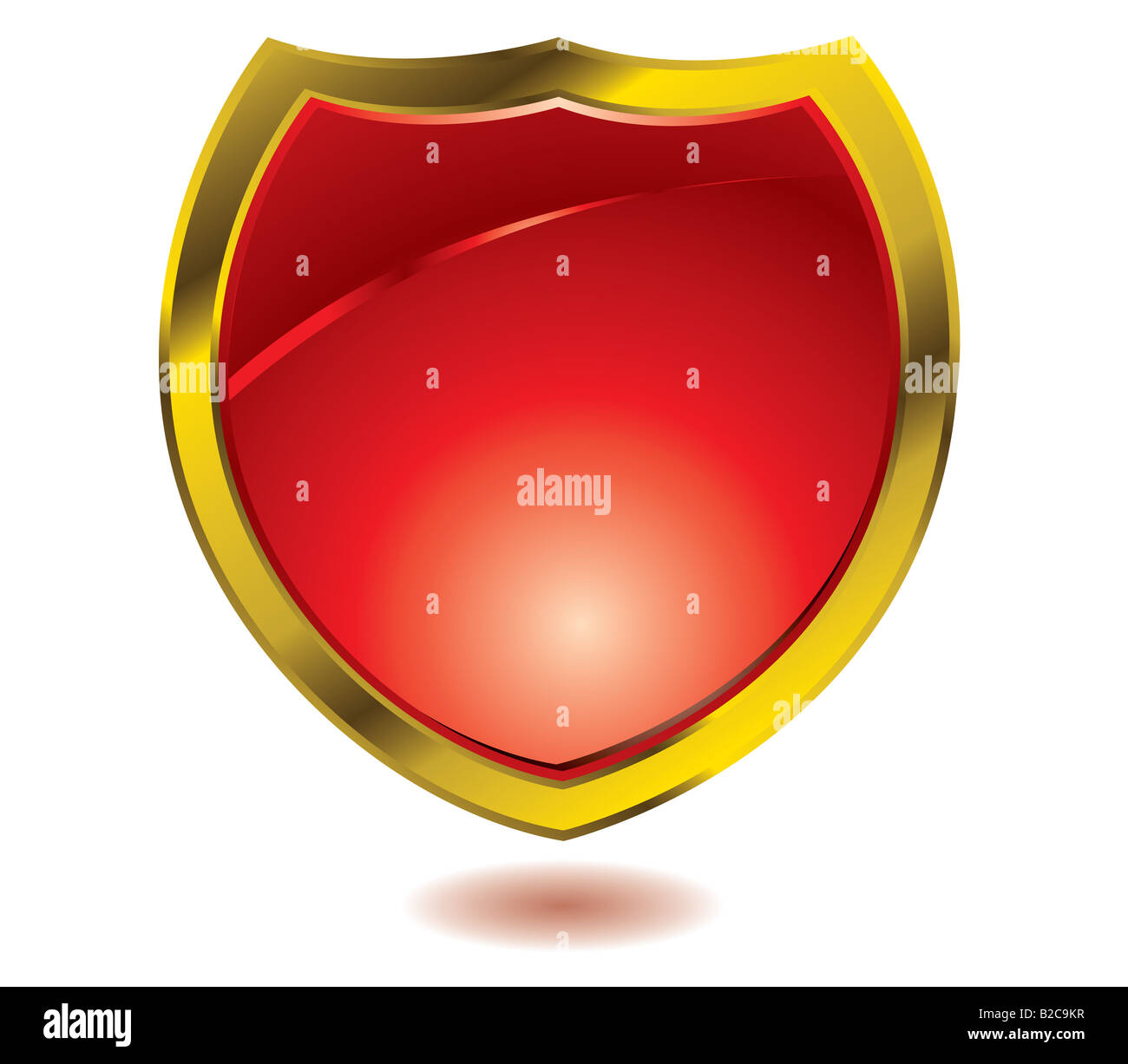 Red and gold icon logo with drop shadow Stock Photo - Alamy