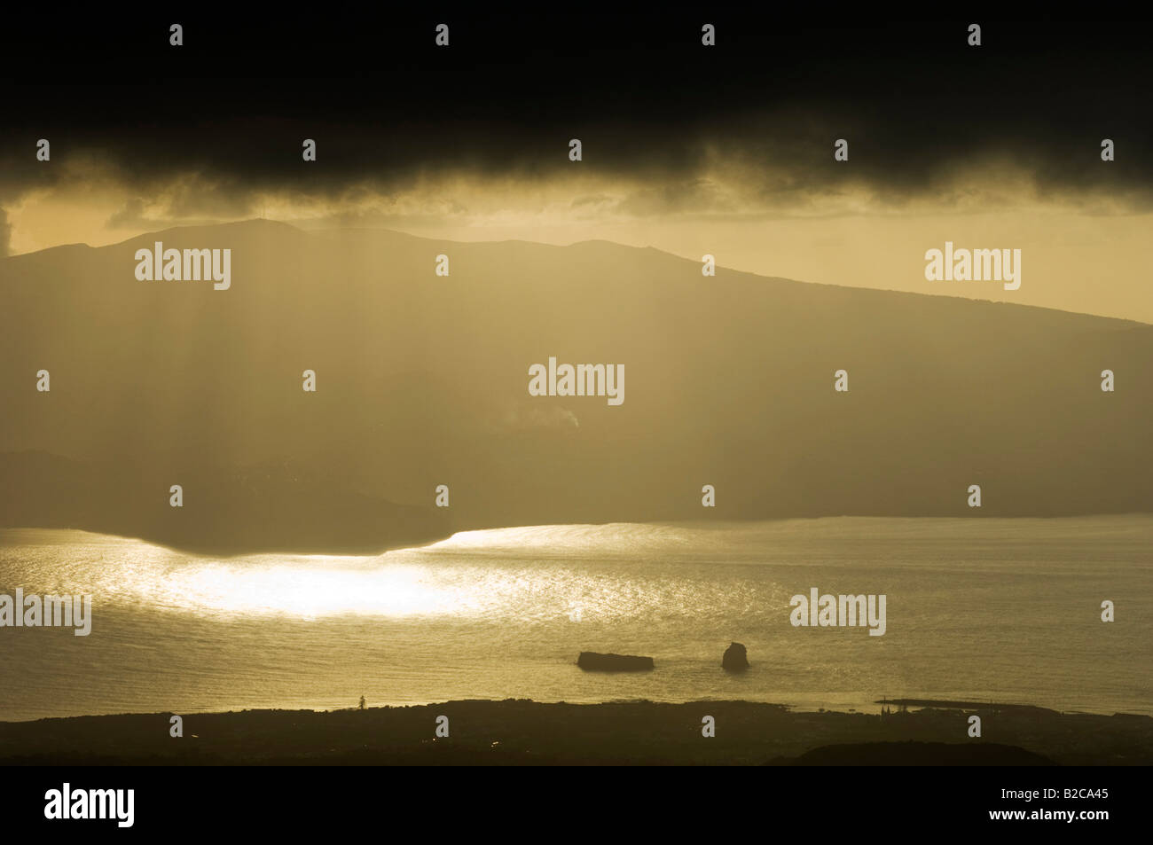 Threatening storm of Azores islands in Portugal Stock Photo - Alamy