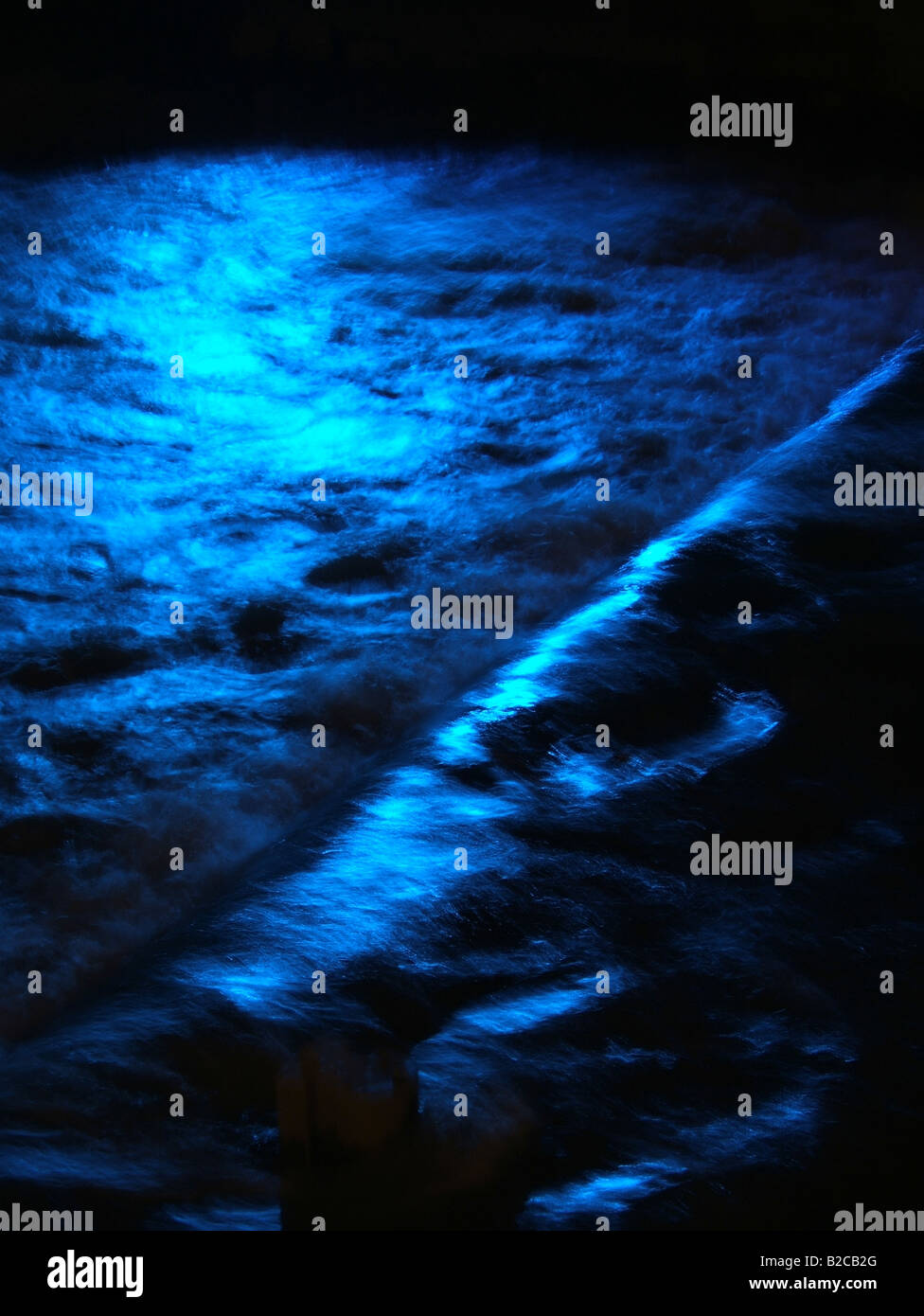 graphic dark blue fast river waterfall at night Stock Photo - Alamy