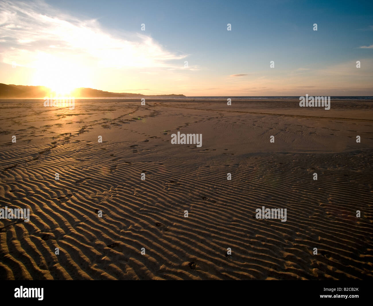 Sunset over St Ives Stock Photo - Alamy