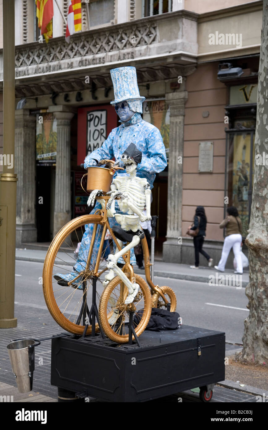 Street performer on La Rambla Barcelona Spain May 2008 Stock Photo - Alamy