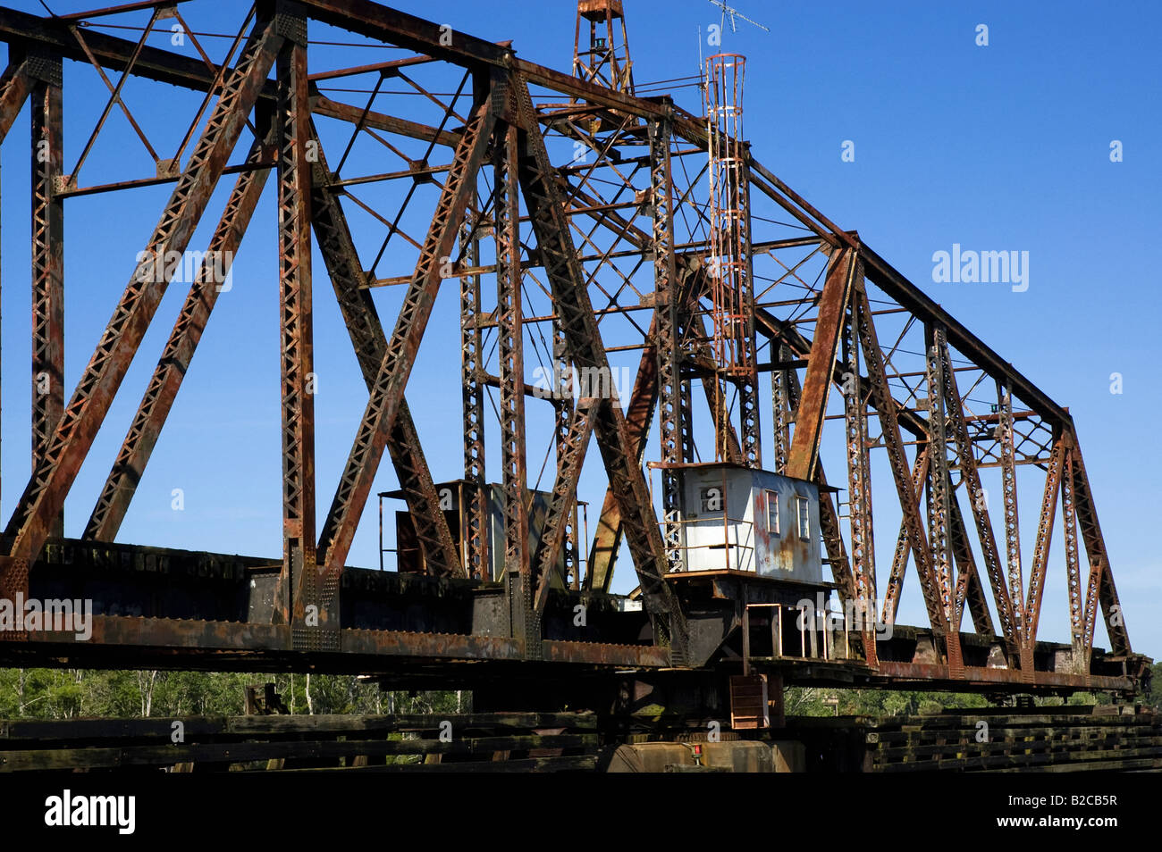 historic swing bridge over Apalachicola River, Florida Stock Photo - Alamy